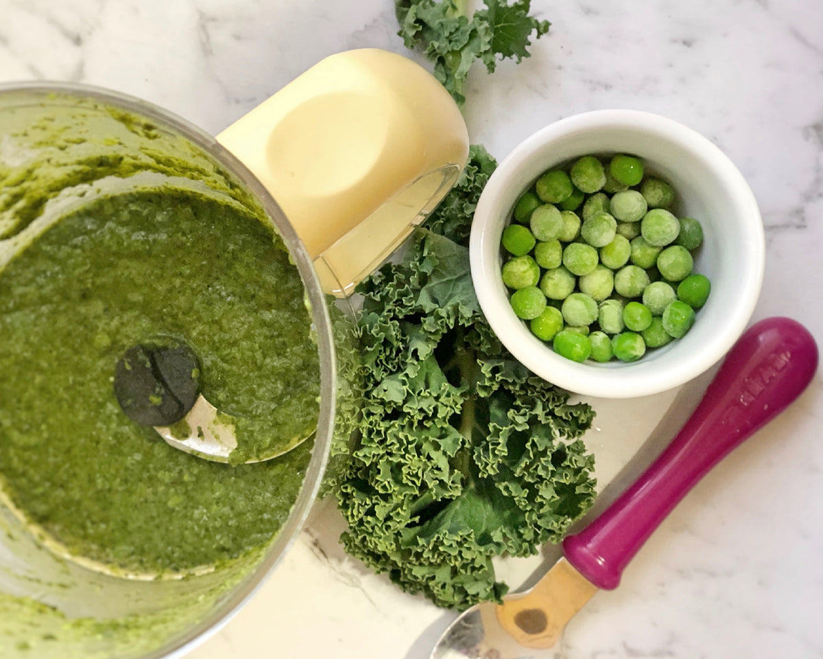 Kale and Pea Puree Babycook Recipe – le bébé